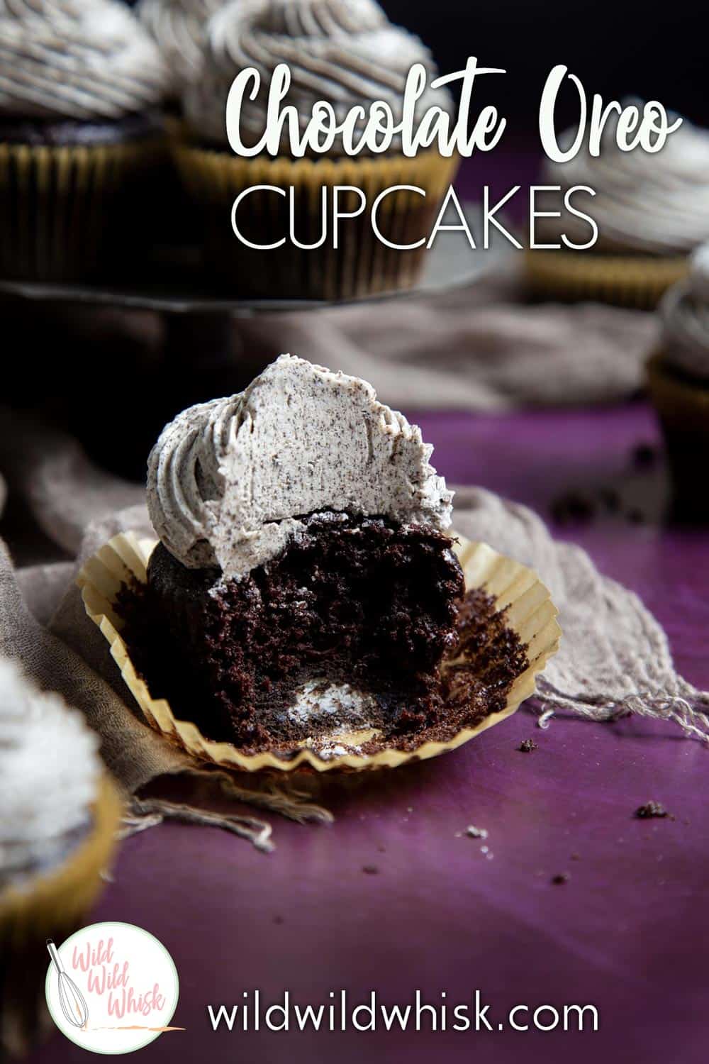 Chocolate Oreo Cupcakes - Wild Wild Whisk