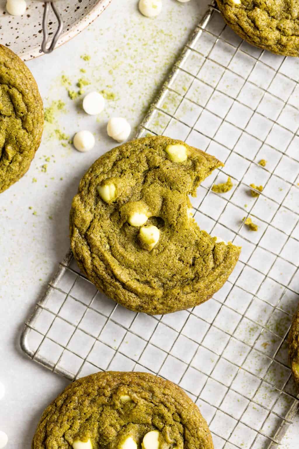 Matcha White Chocolate Cookies - Wild Wild Whisk