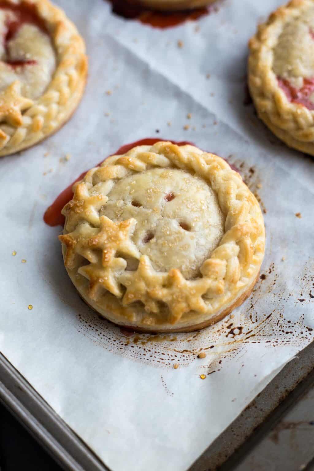 Strawberry Hand Pies with Decorations - Wild Wild Whisk