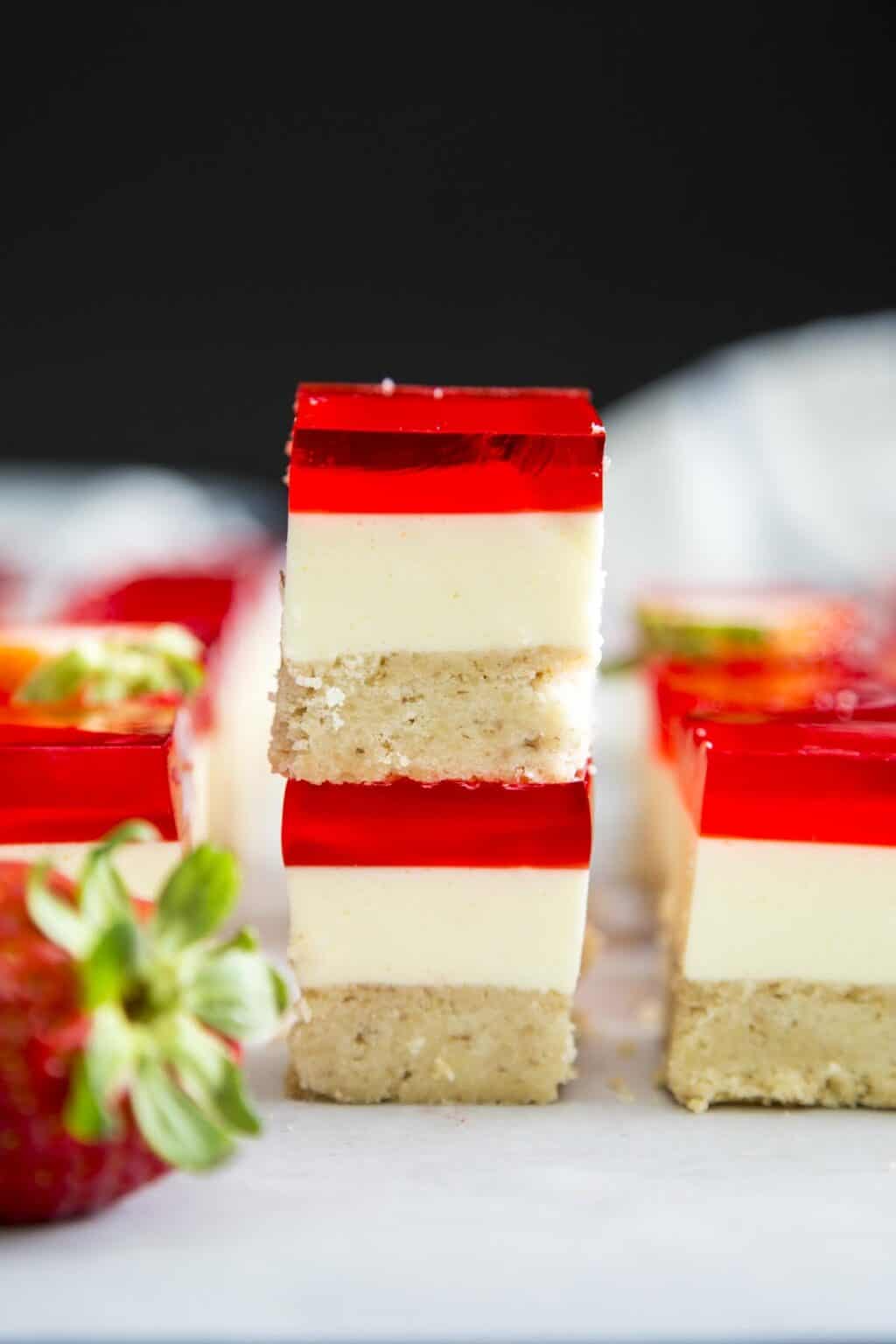 Strawberry Jello Cream Cheese Dessert - Wild Wild Whisk
