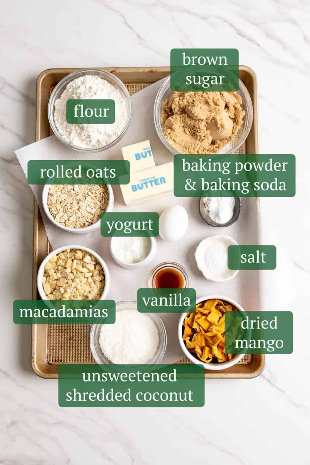 Oatmeal Mango Cookies with Coconut and Macadamia - Wild Wild Whisk