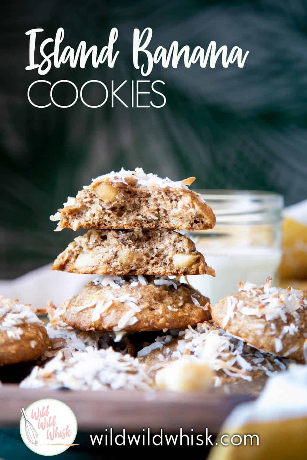 Banana Coconut Cookies with Macadamia Nuts - Wild Wild Whisk