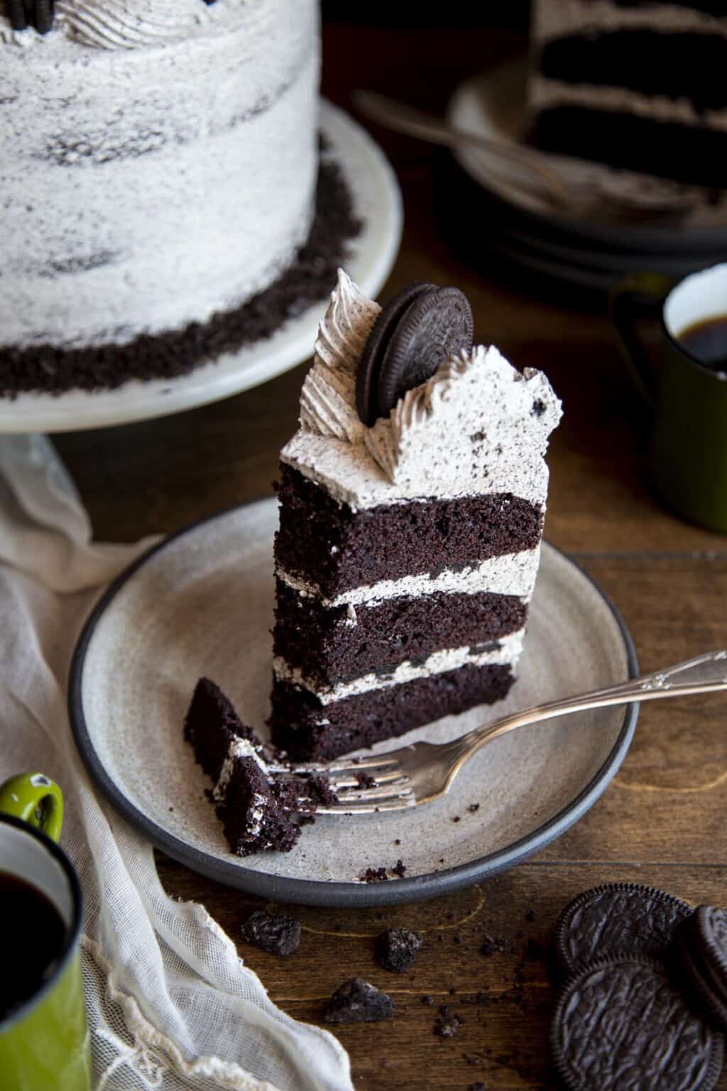 3-Layer Oreo Cake with Oreo Frosting - Wild Wild Whisk