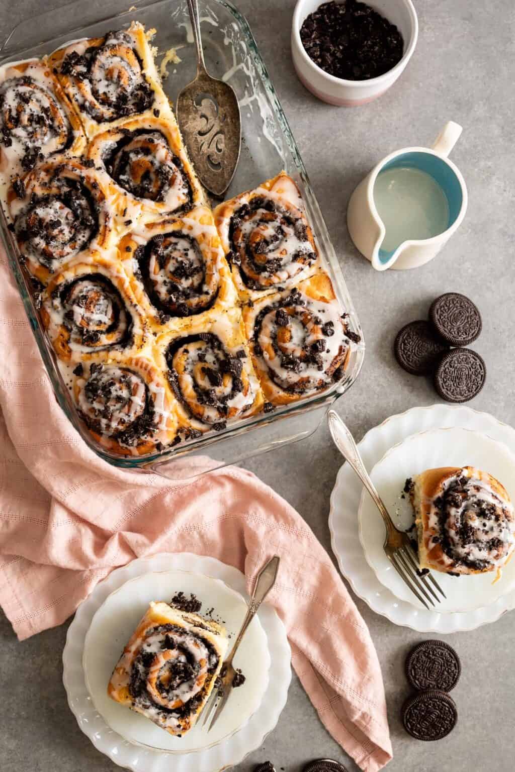 Oreo Cinnamon Rolls - Wild Wild Whisk