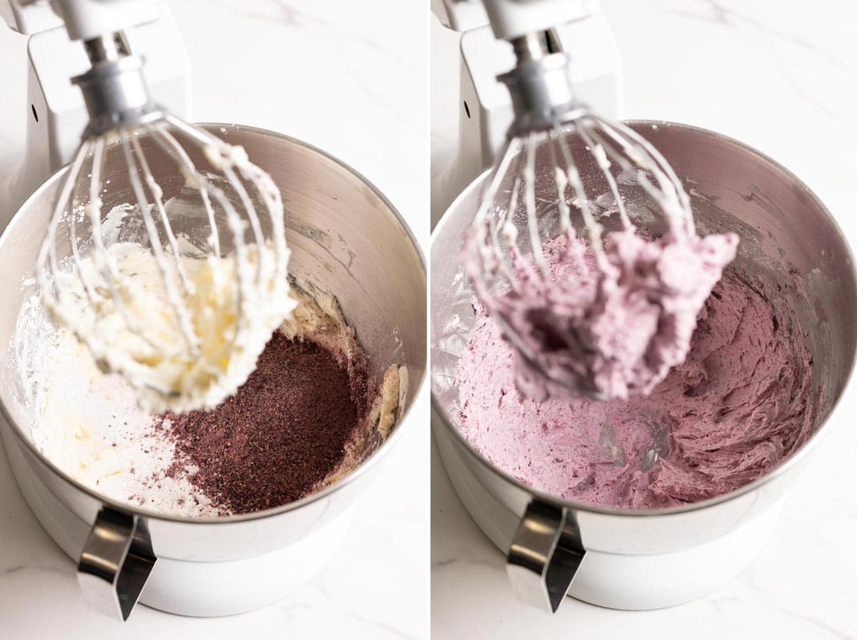 Easy and Vibrant Blueberry Frosting - Wild Wild Whisk