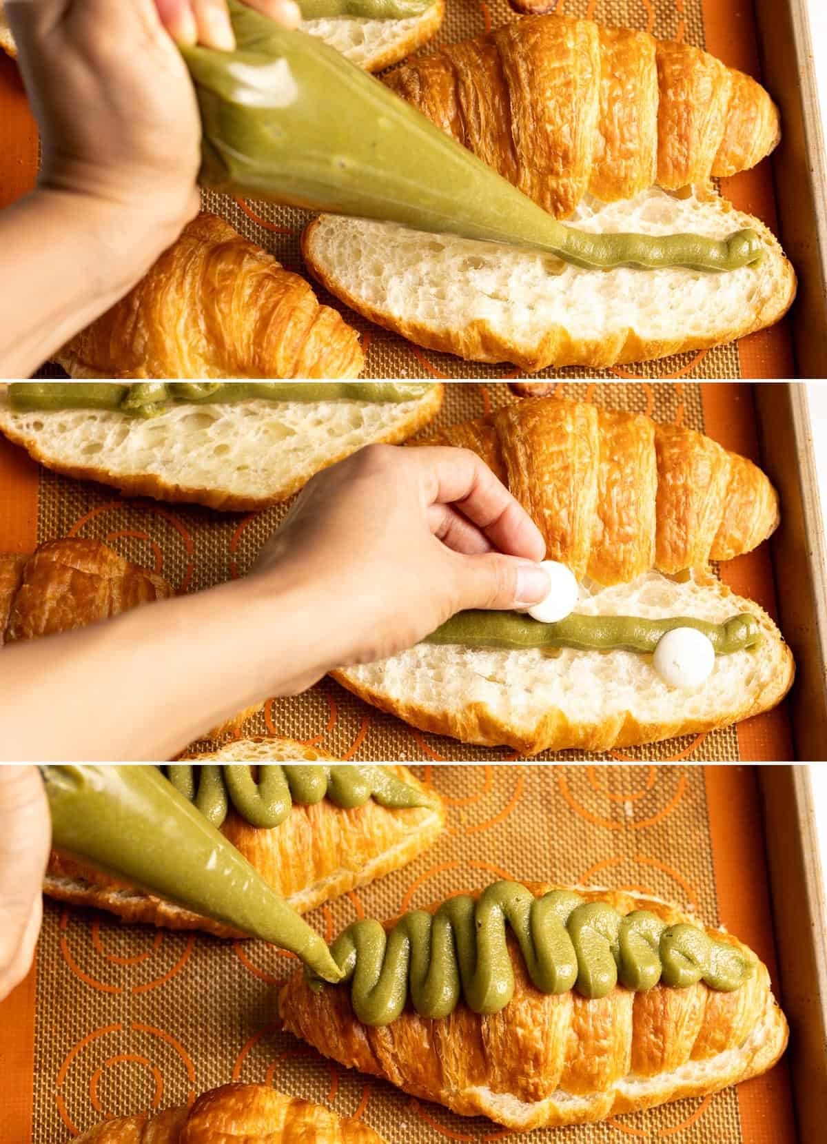 Matcha Almond Croissants - Wild Wild Whisk