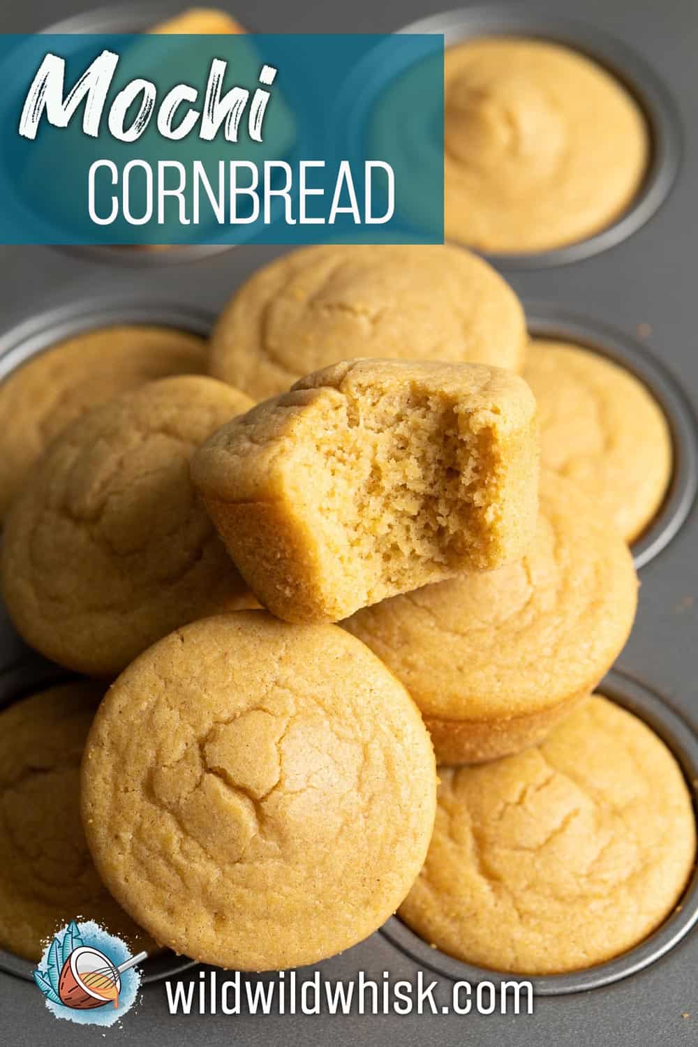 One Bowl Brown Butter Mochi Cornbread - Wild Wild Whisk