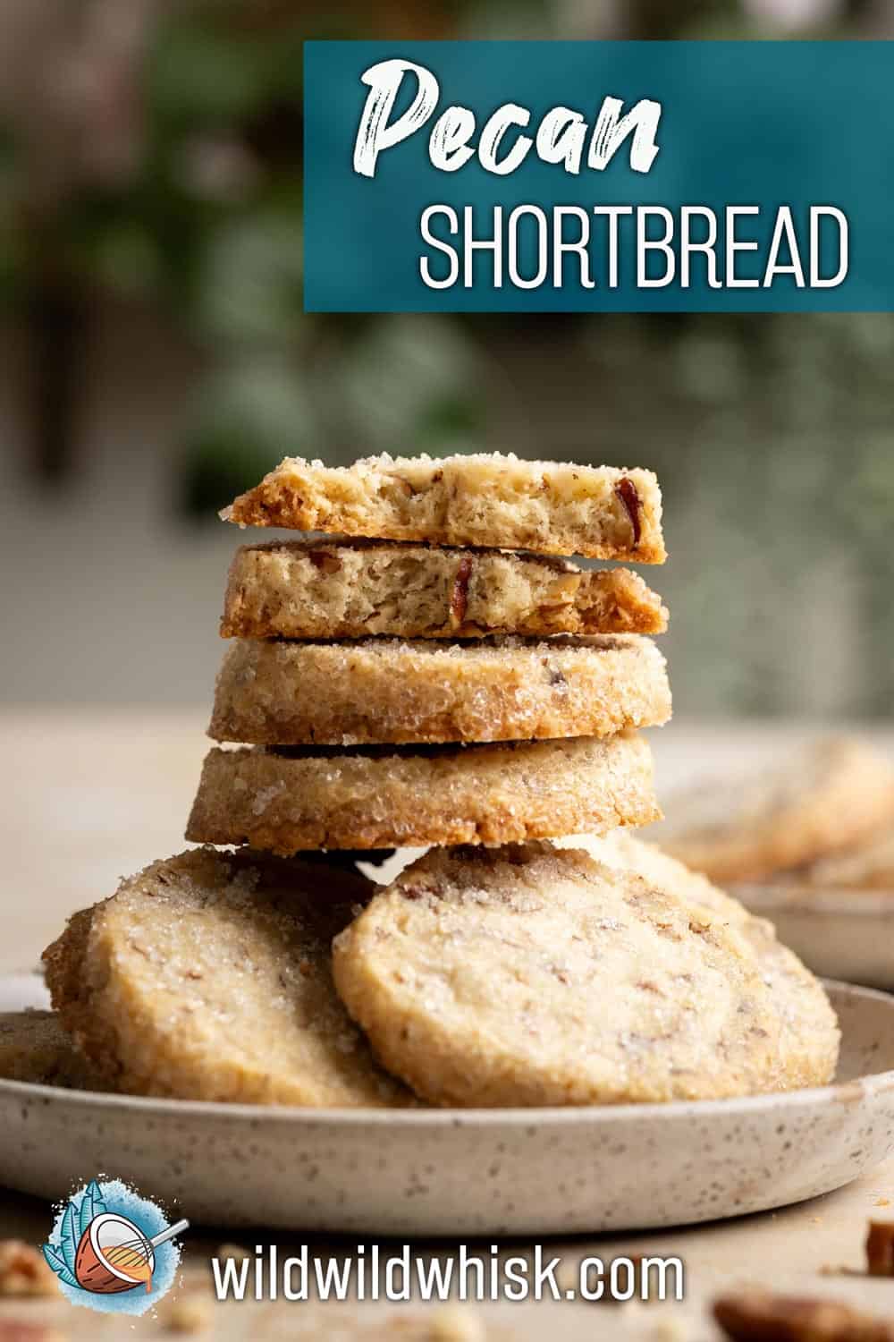 Pecan Shortbread Cookies - Wild Wild Whisk